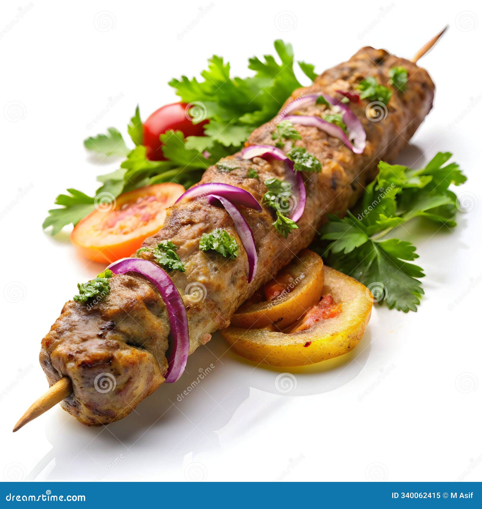 Kabab Image on White Background Stock Illustration - Illustration of ...