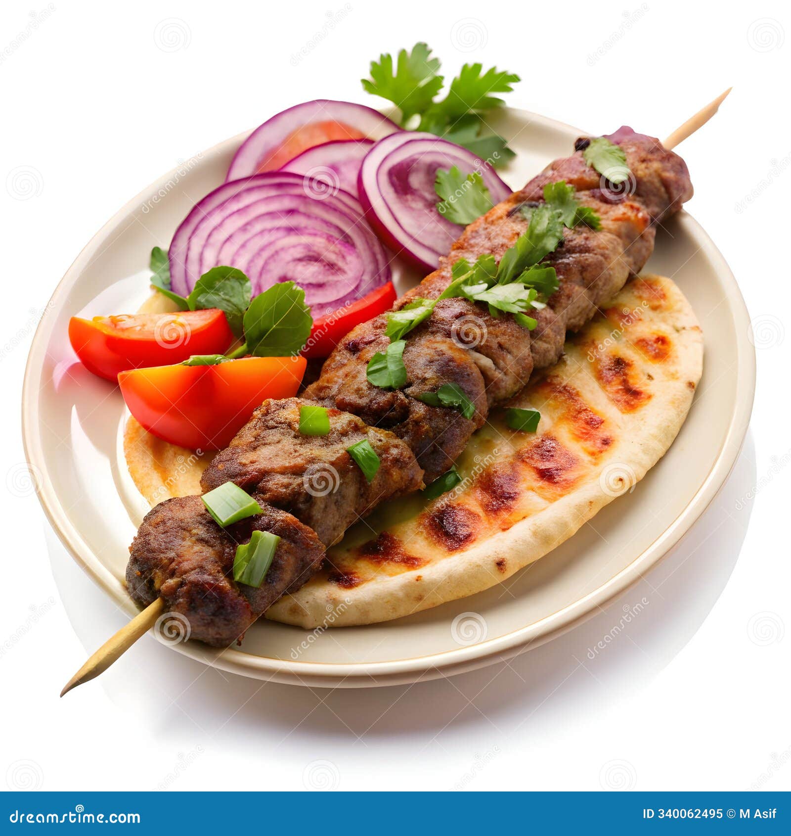 Kabab Image on White Background Stock Illustration - Illustration of ...