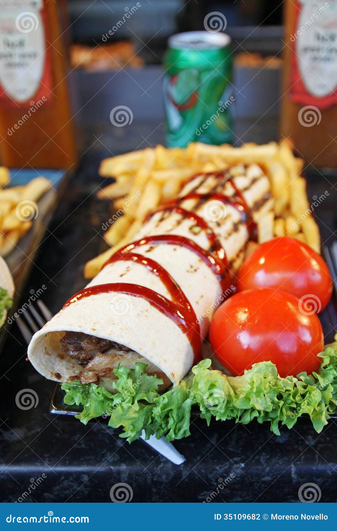 Kabab wrap stock photo. Image of beef, burrito, chicken - 35109682