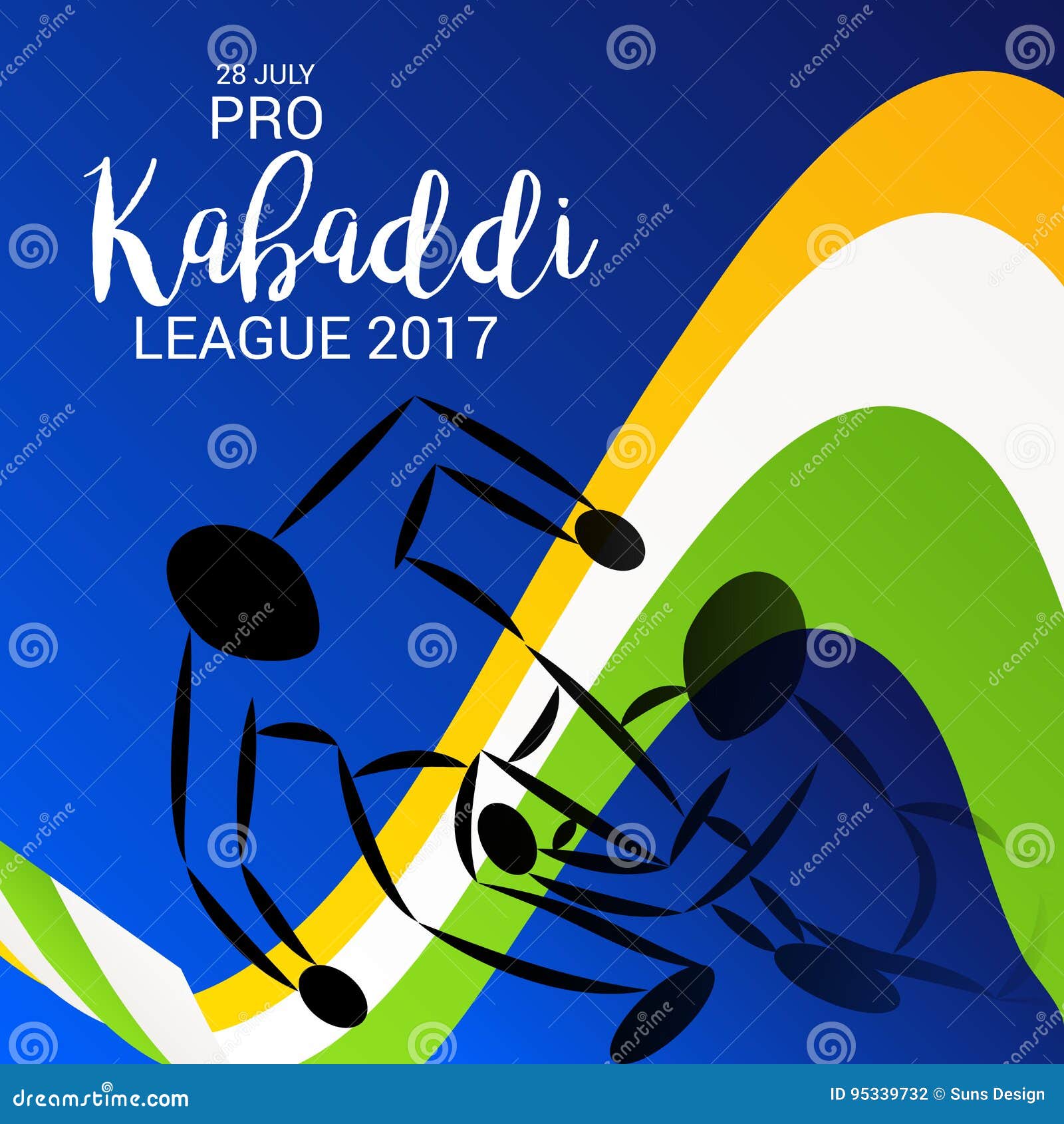 Kabaddi. stock illustration. Illustration of fitness - 95339732