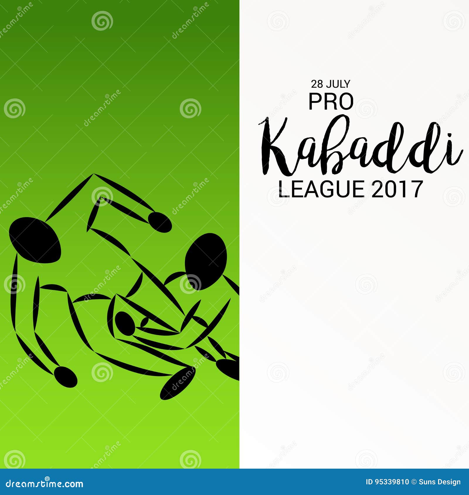 Kabaddi. stock illustration. Illustration of kabaddi - 95339810