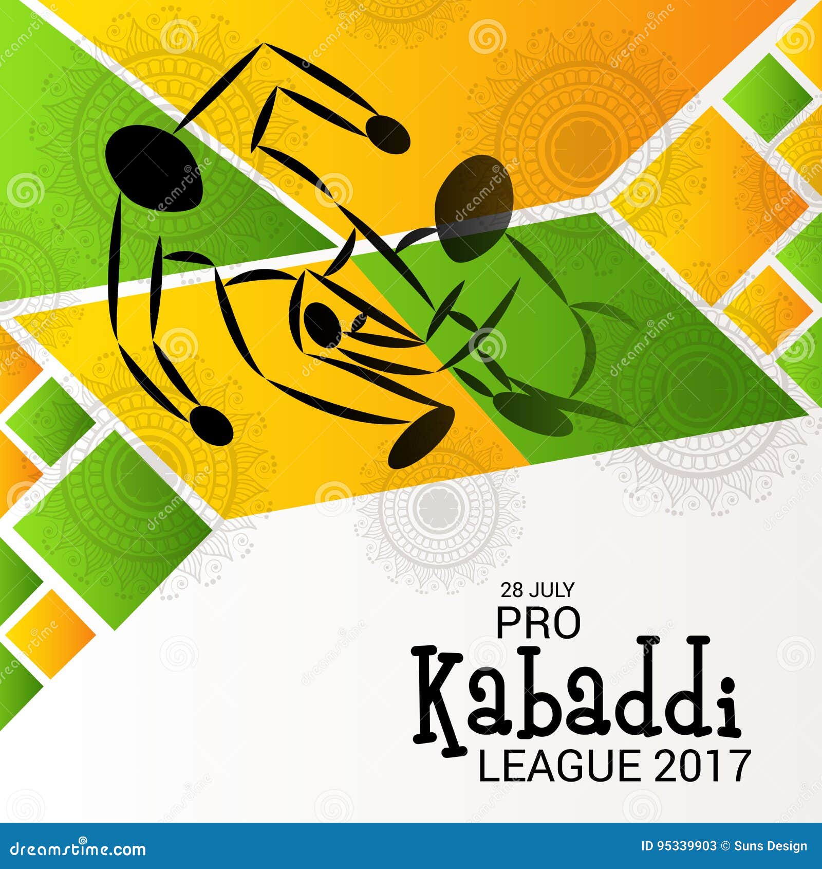 Kabaddi. stock illustration. Illustration of activity - 95339903