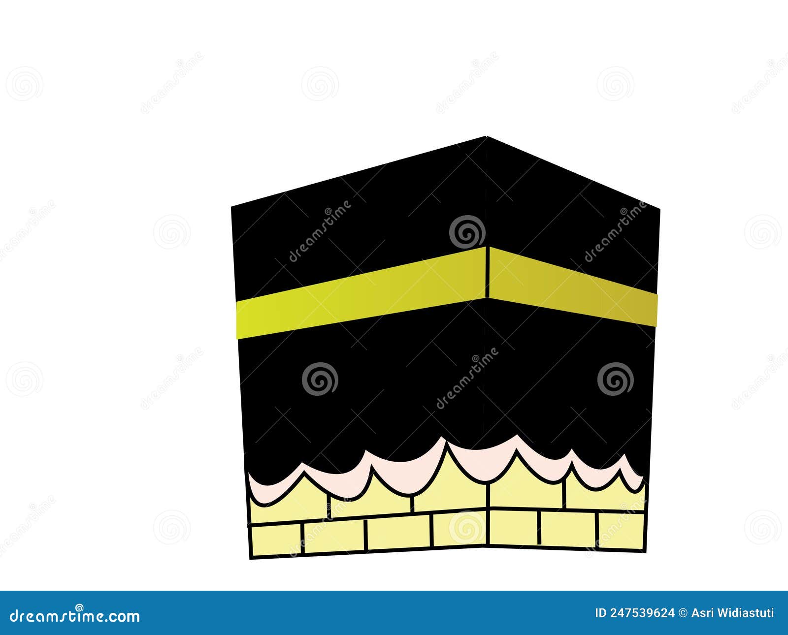 Kabah Building stock vector. Illustration of arabian - 247539624