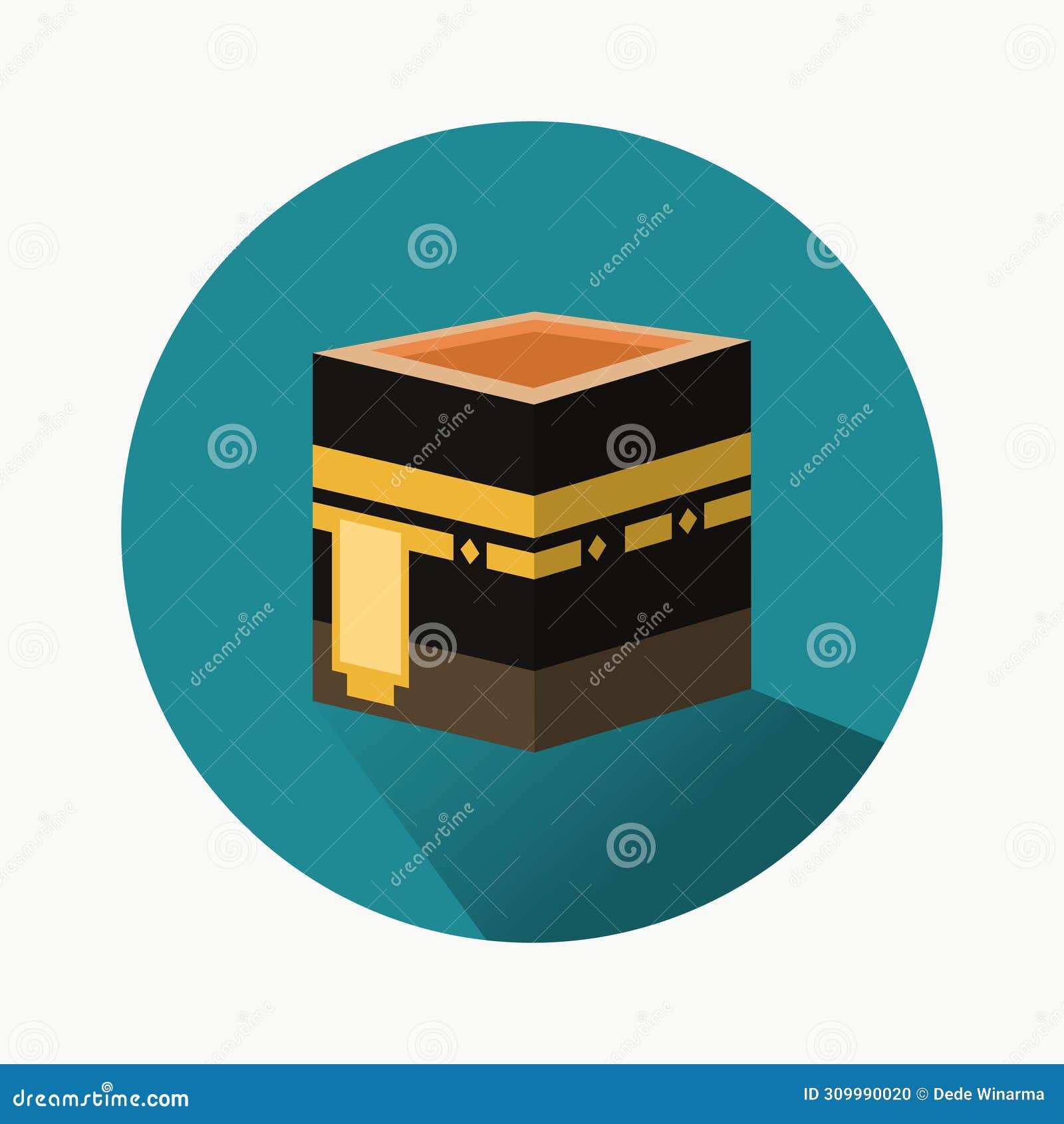 Kabah Icon in Mecca Design Vector Stock Illustration - Illustration of ...