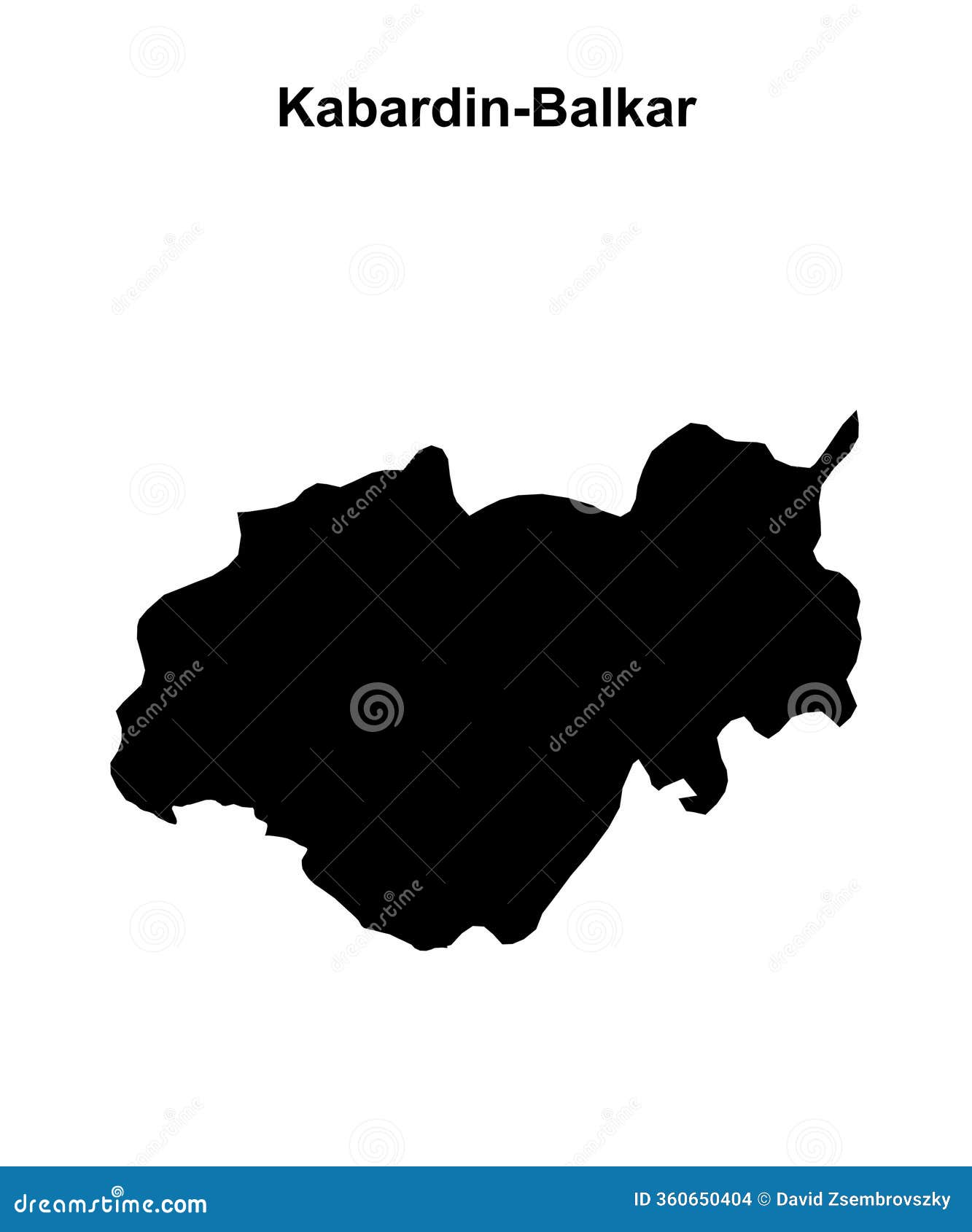 Kabardin-Balkar Russia Silhouette Map With Transparent Background ...