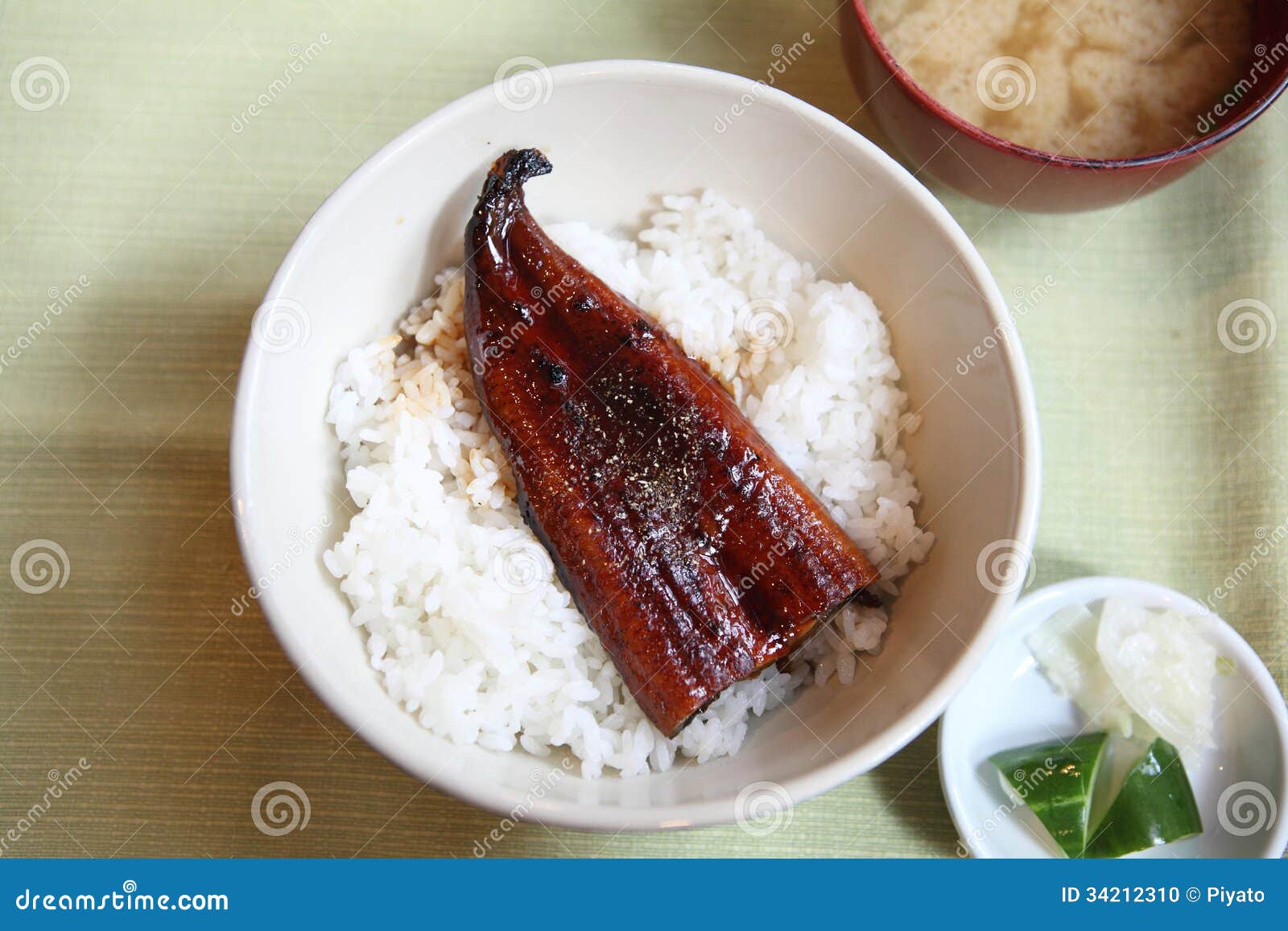 Kabayaki Eel on Rice Japanese Style Stock Photo - Image of unagi, asian ...