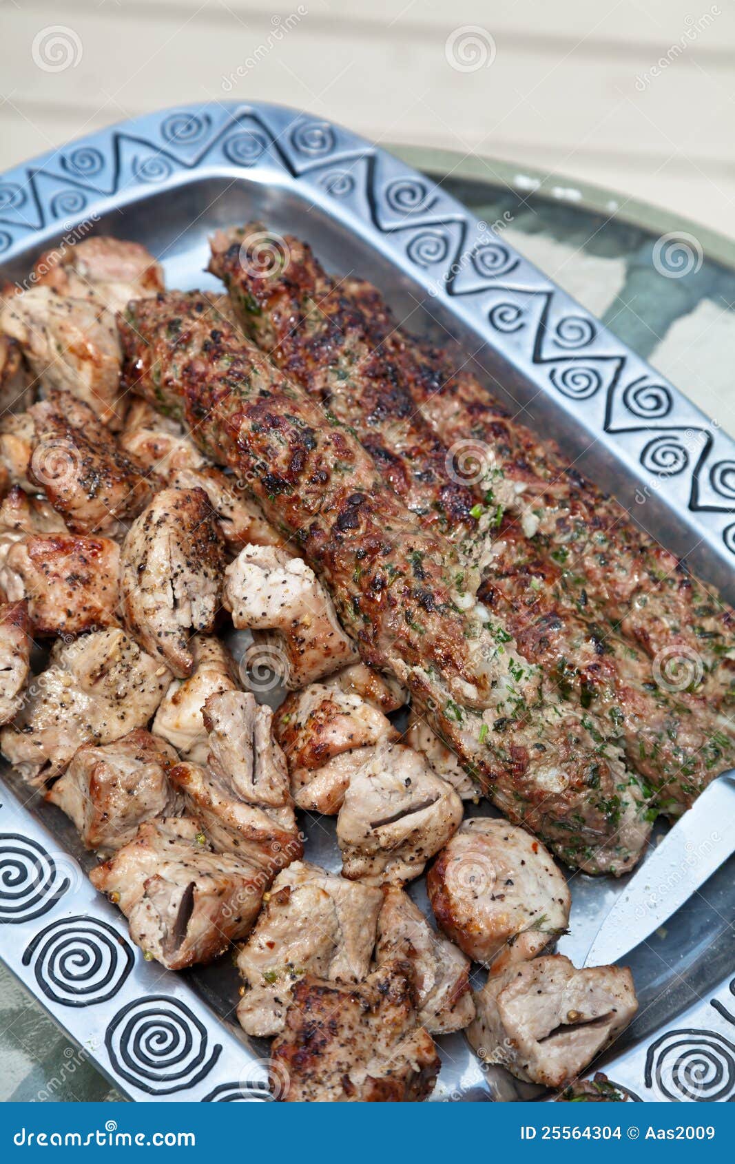 Kabob stock photo. Image of paprika, cuisine, platter - 25564304