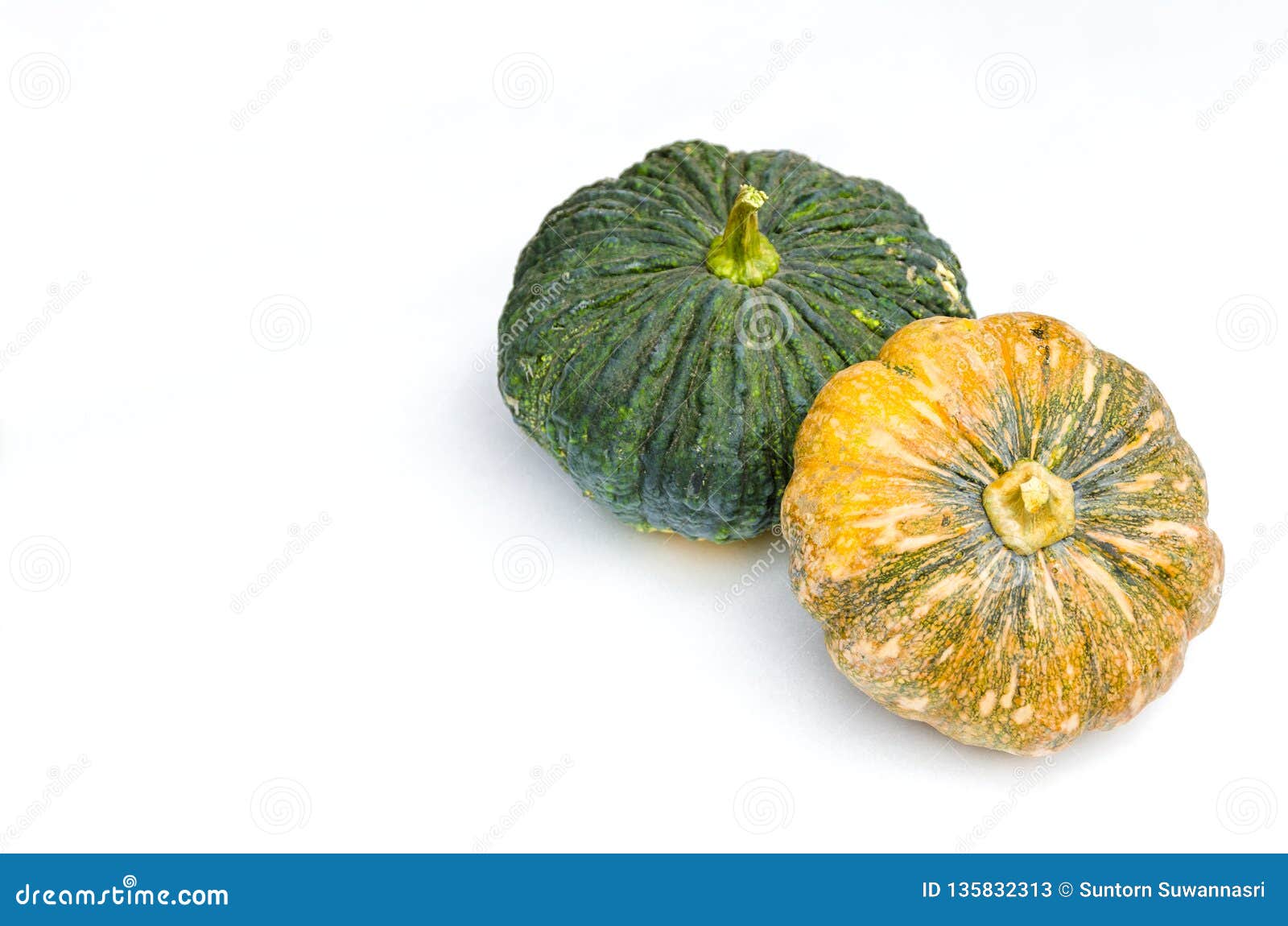 Kabocha Squash Isolated on White Background. Stock Image - Image of ...