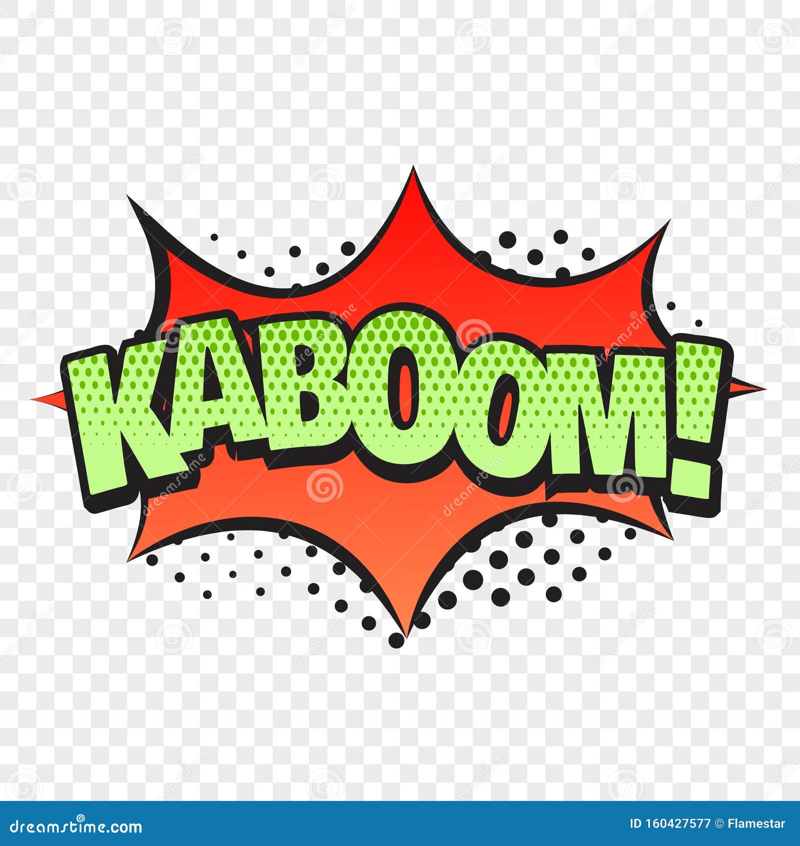 Kaboom Comic Style Word on Transparent Background Stock Vector ...
