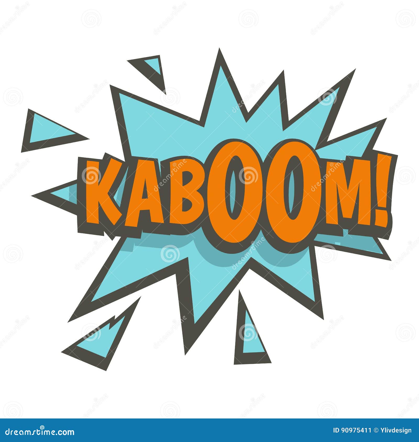 Kaboom Comic Style Word Isolated On Transparent Background Cartoon ...