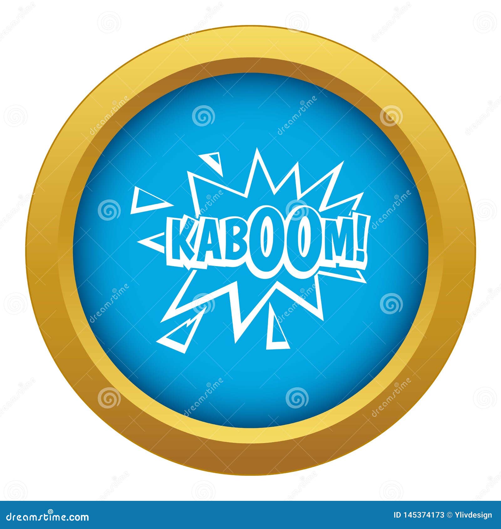 Kaboom, Explosion Icon Blue Vector Isolated Stock Vector - Illustration ...