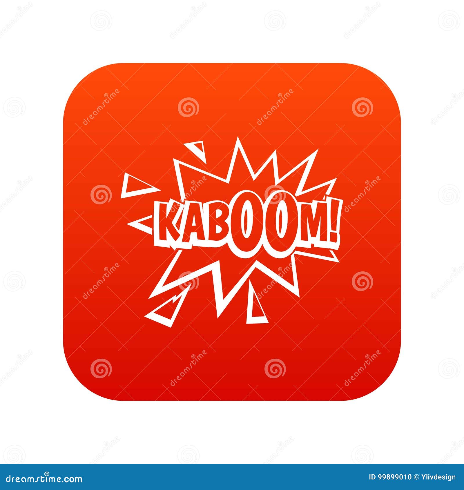 Kaboom, Explosion Icon Digital Red Stock Vector - Illustration of ...