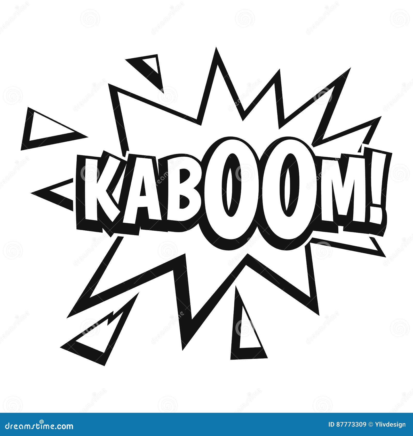 Kaboom Explosion Pop Art Comic Design Vector Illustration ...