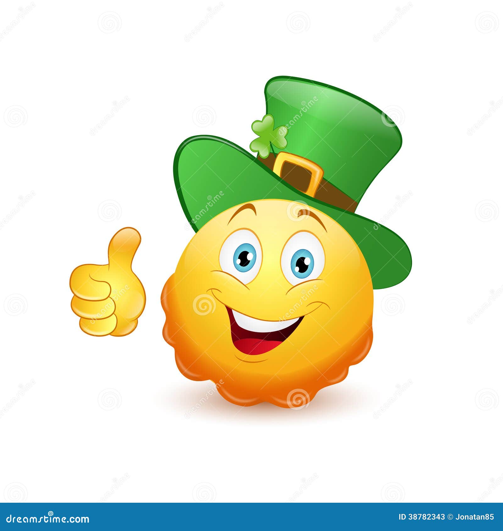 Kabouter Emoticon Met Omhoog Duim Vector Illustratie - Illustration of ...