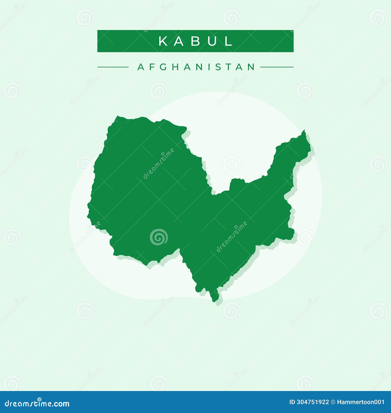 Vector Illustration Vector of Kabul Map Afghanistan Stock Illustration ...
