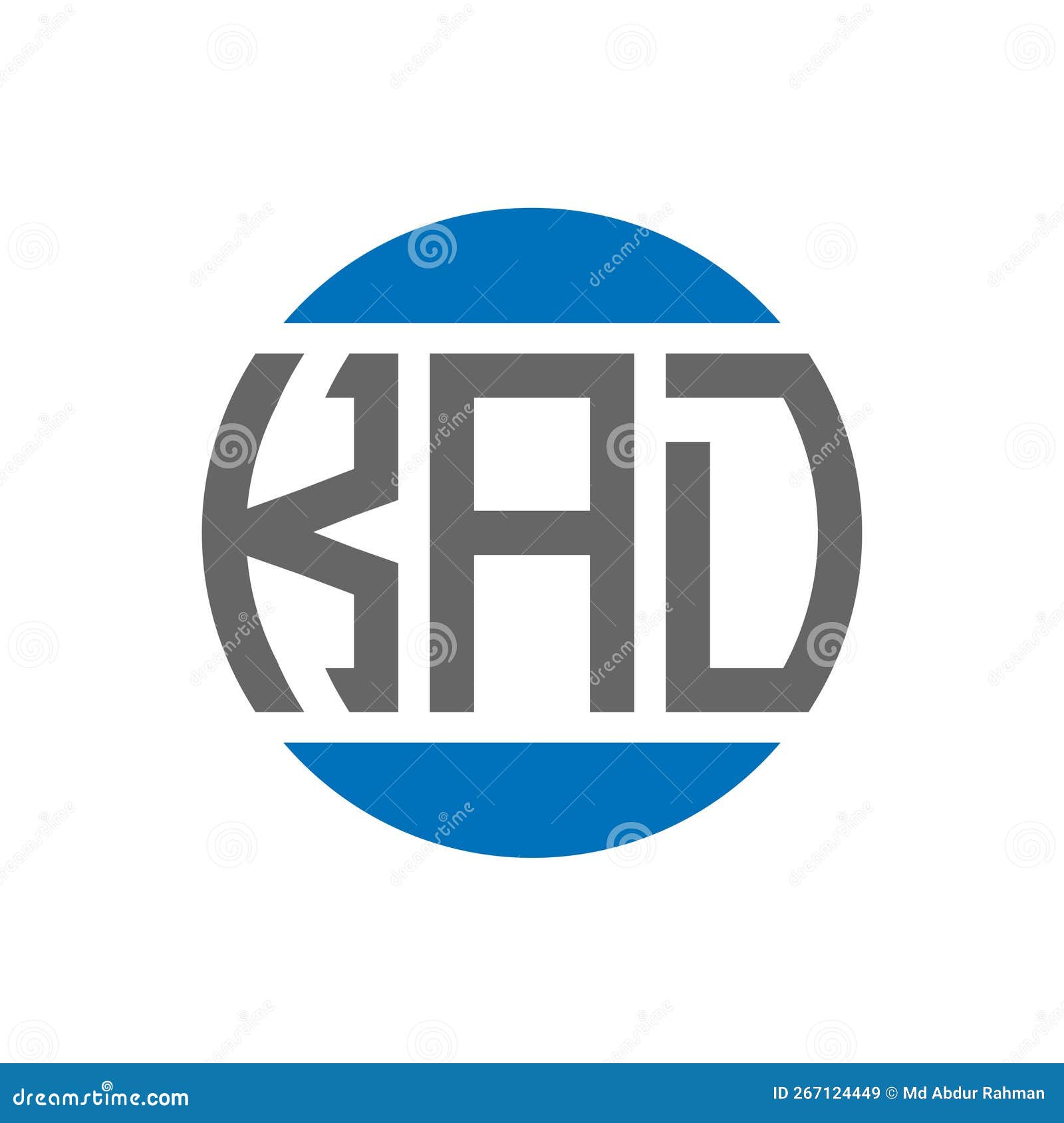 KAD Letter Logo Design On White Background. KAD Creative Initials ...