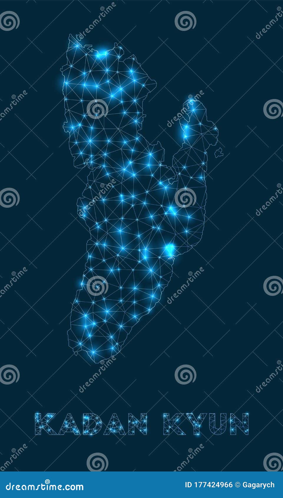 Kadan Kyun network map. stock vector. Illustration of computing - 177424966