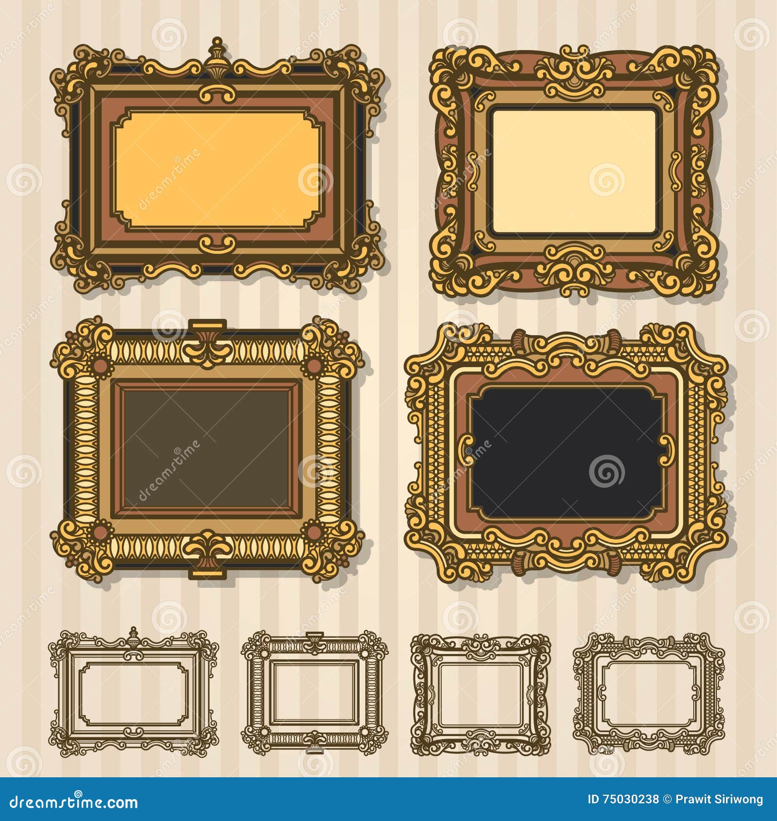 Kader Antieke Vector vector illustratie. Illustration of ontwerp - 75030238