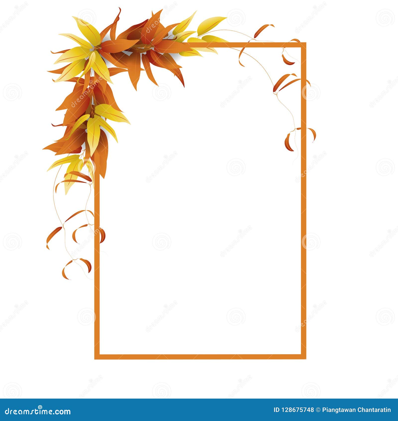 Kader Met Bladeren in De Herfst Vector Illustratie - Illustration of ...