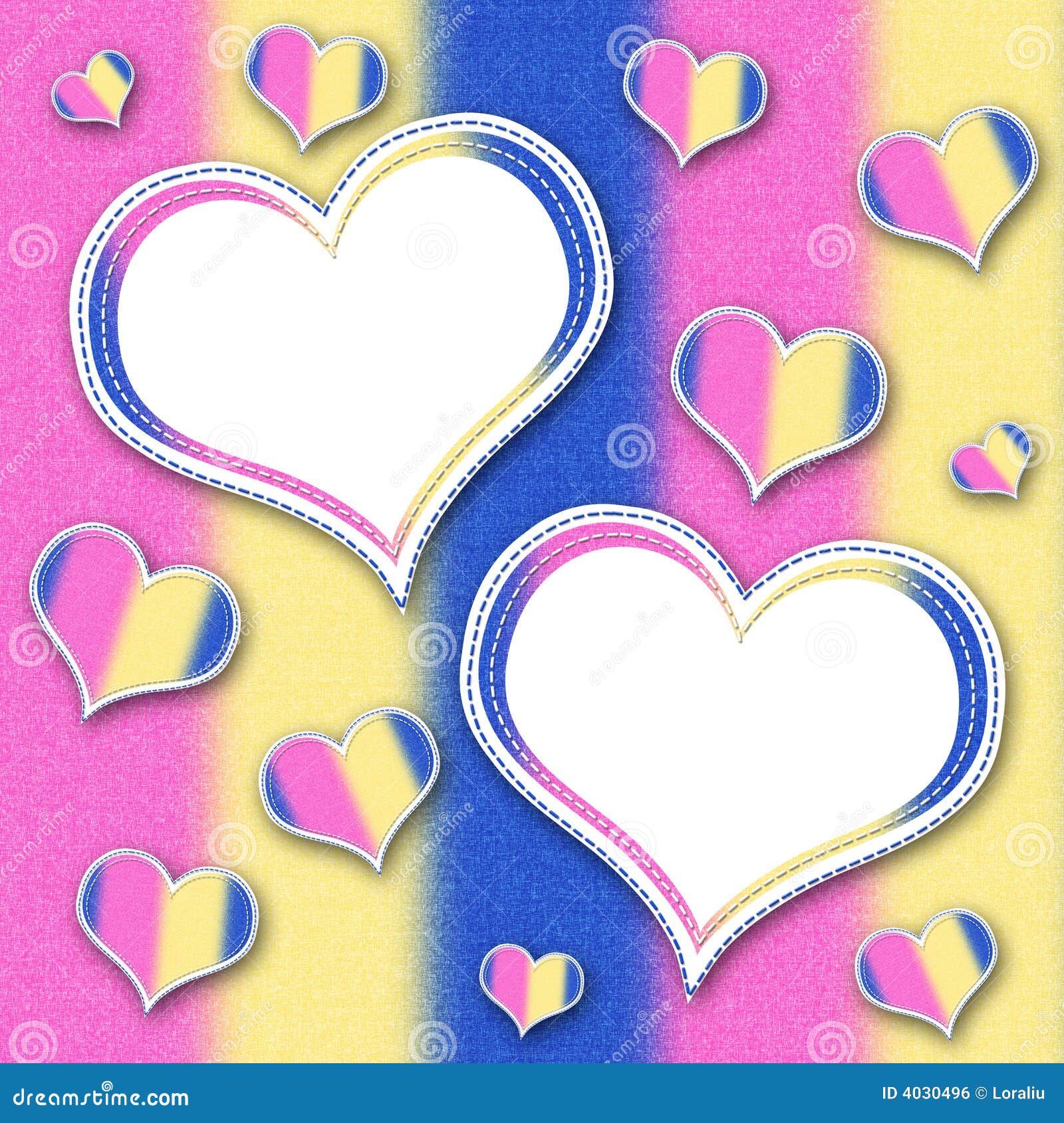 Kader met hart. Plakboek. stock illustratie. Illustration of gelukwens ...