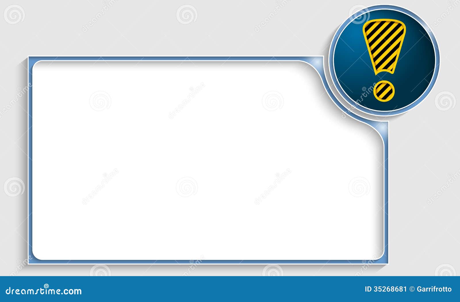 Kader met uitroepteken vector illustratie. Illustration of schoon ...