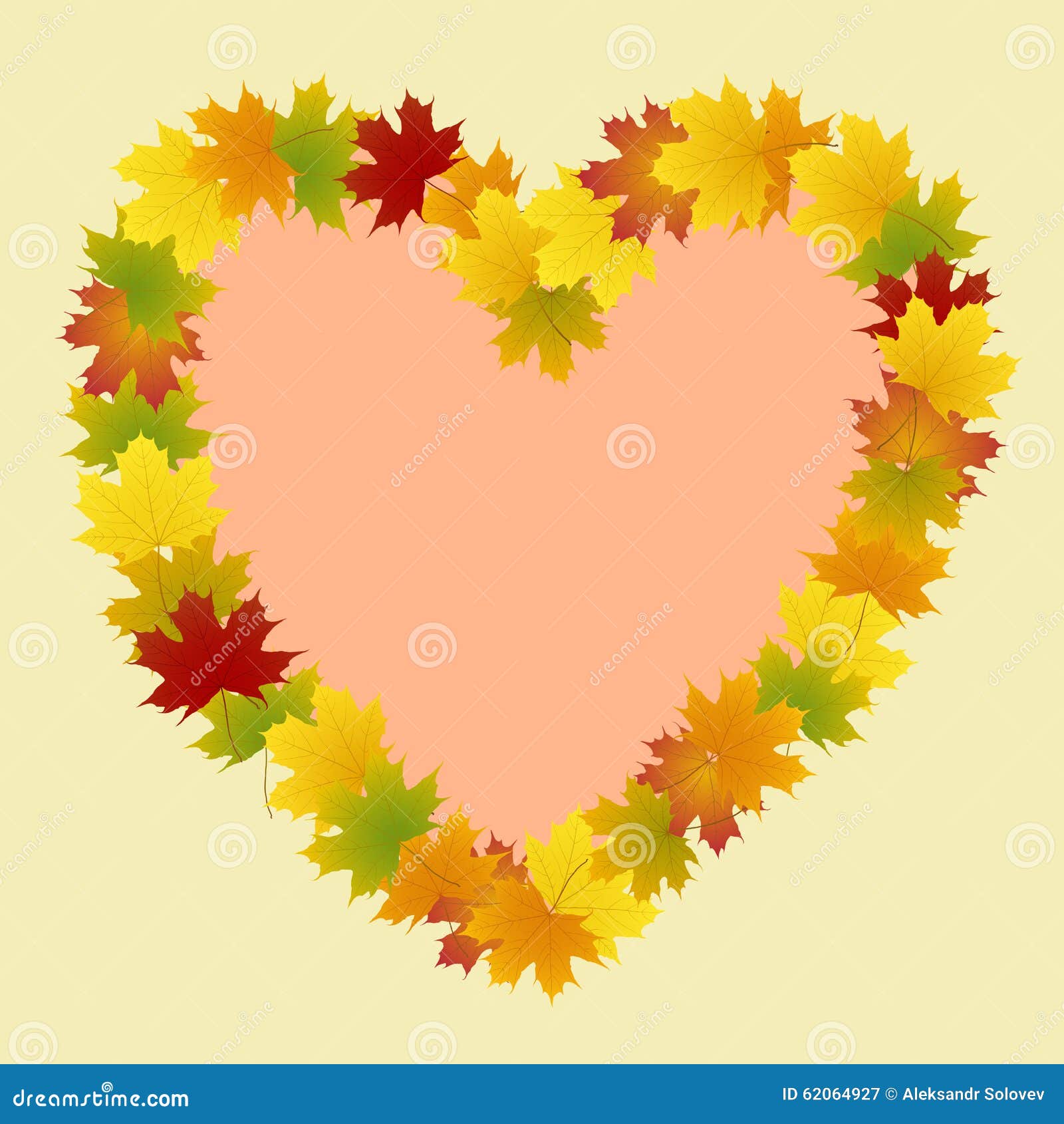 Kader Van Het Hart Van Esdoornbladeren Vector Illustratie ...