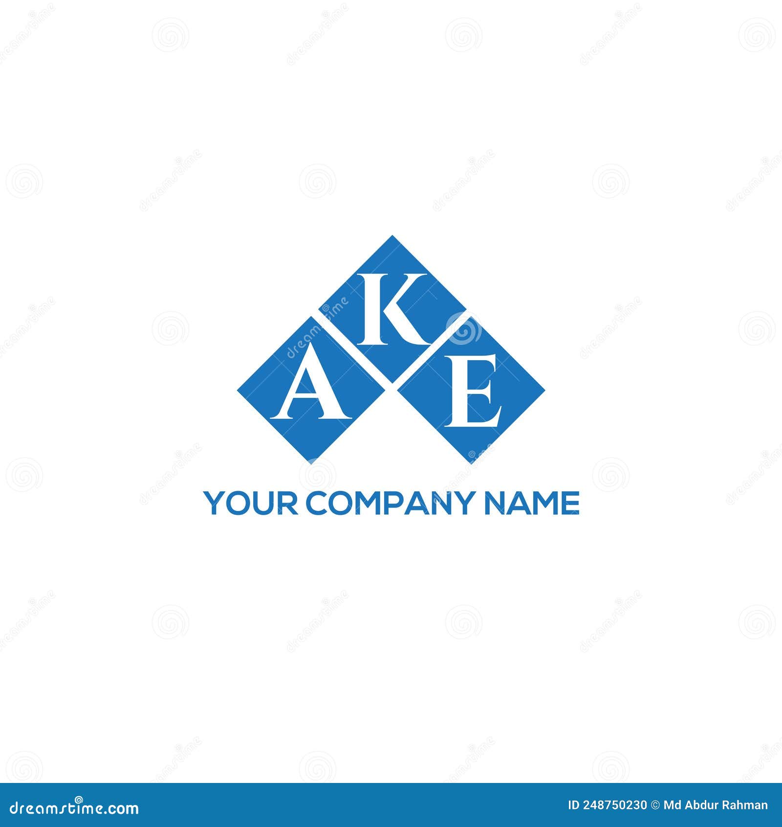 KAE Letter Logo Design on WHITE Background. KAE Creative Initials ...