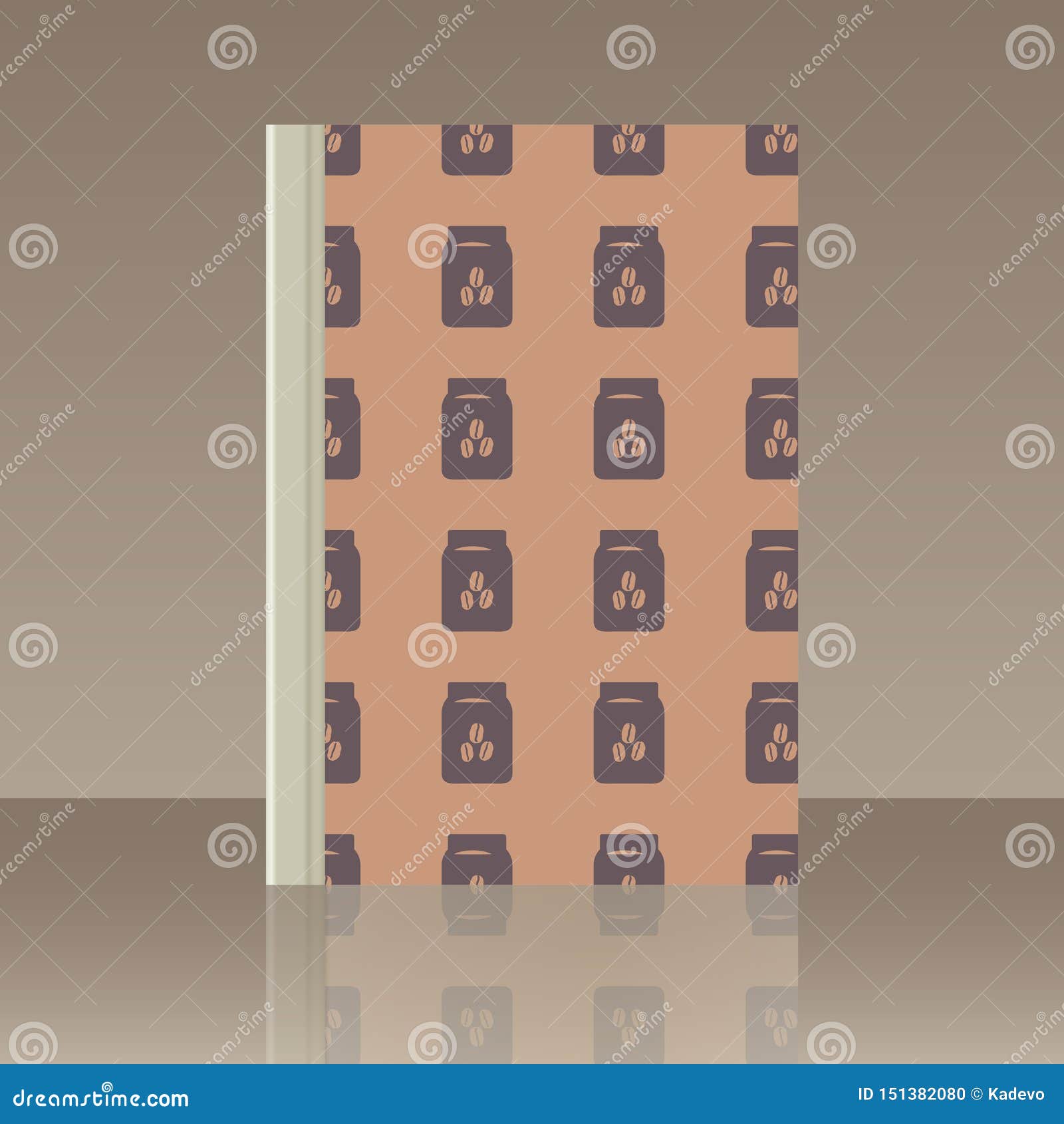 Kaffe Och Bok Realistisk Bild Av Objektet Vektor Illustrationer ...