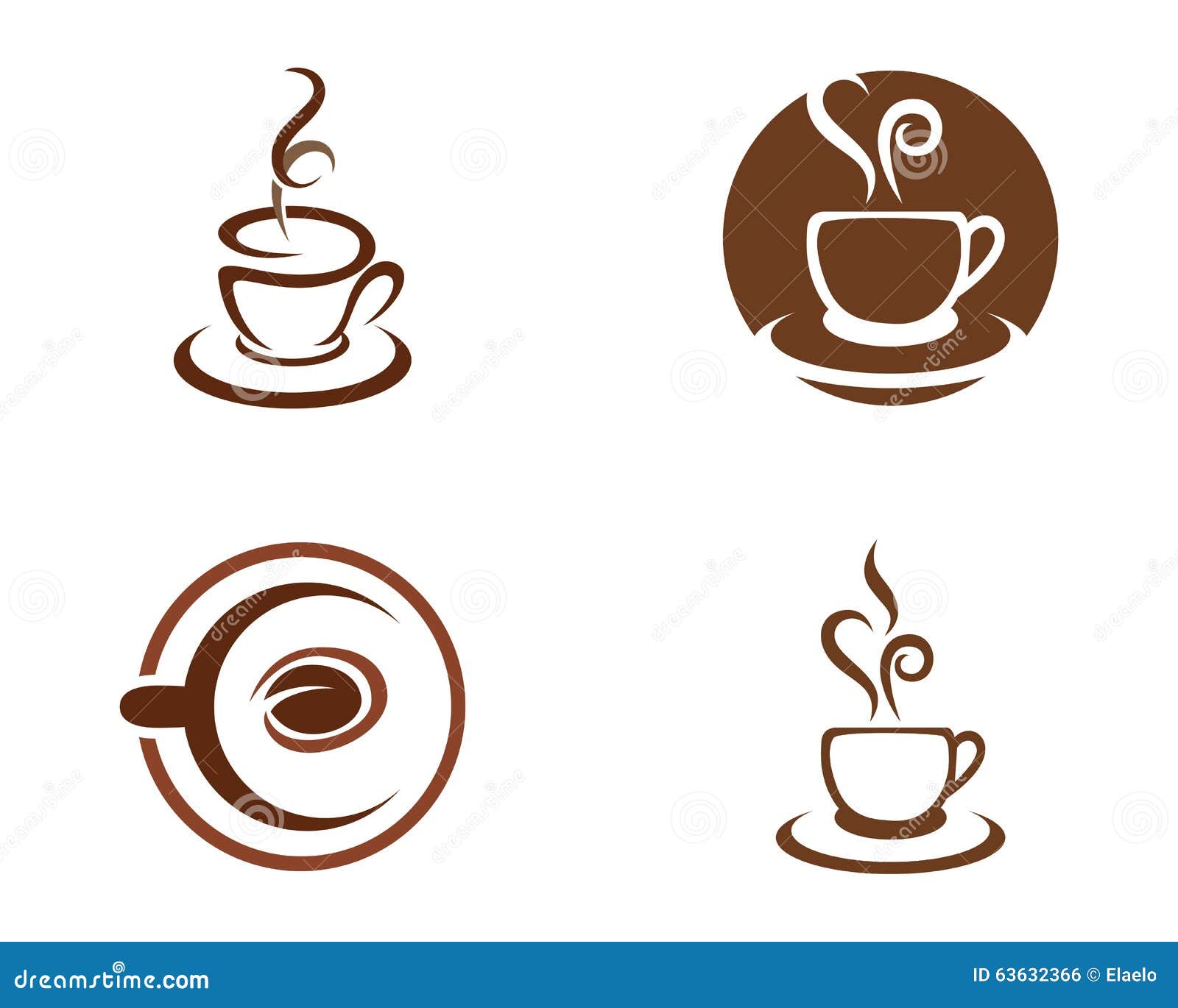Kaffee-Ikone Logo Template vektor abbildung. Illustration von ...