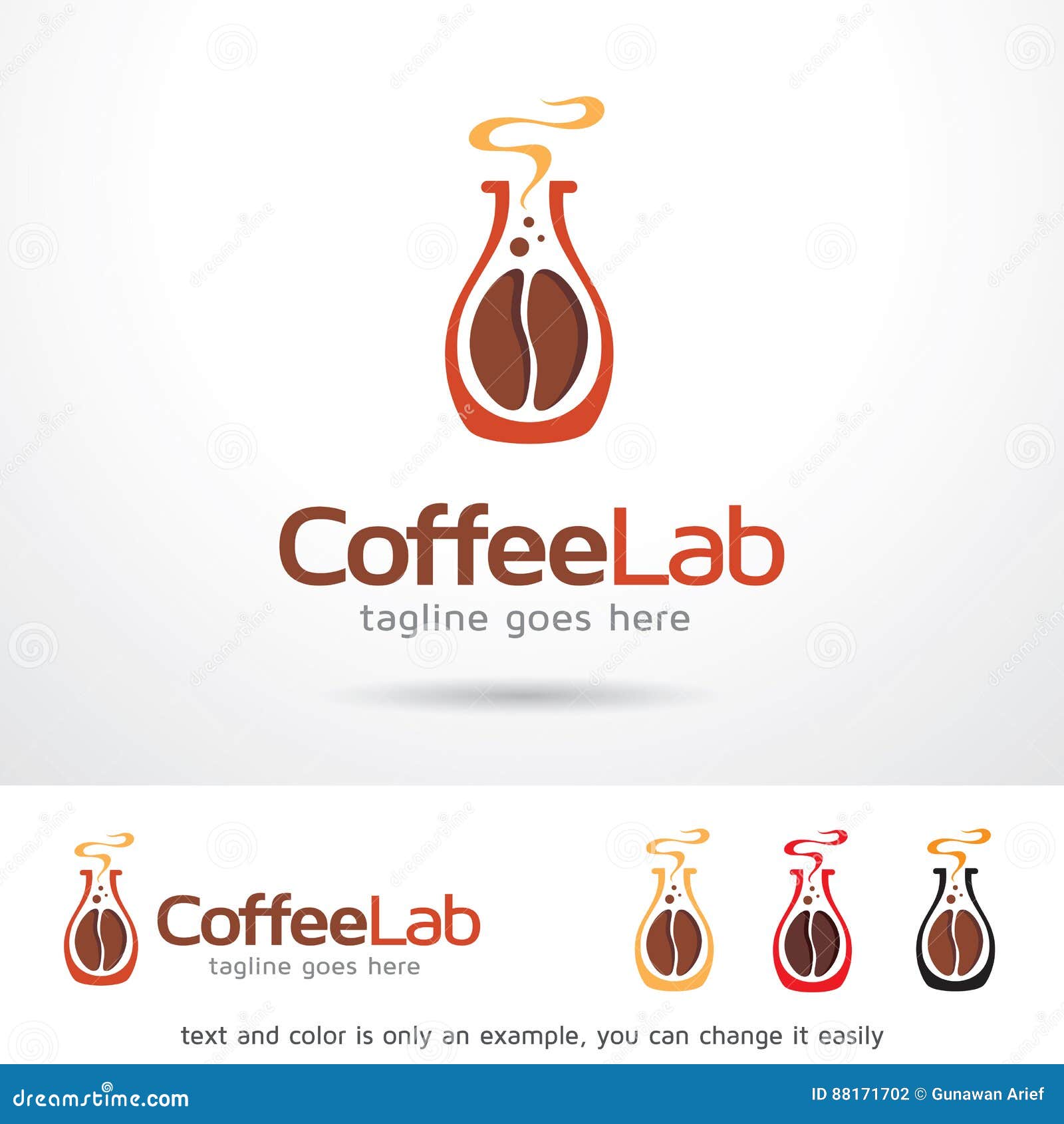 Kaffee-Labor Logo Template Design Vector Vektor Abbildung ...