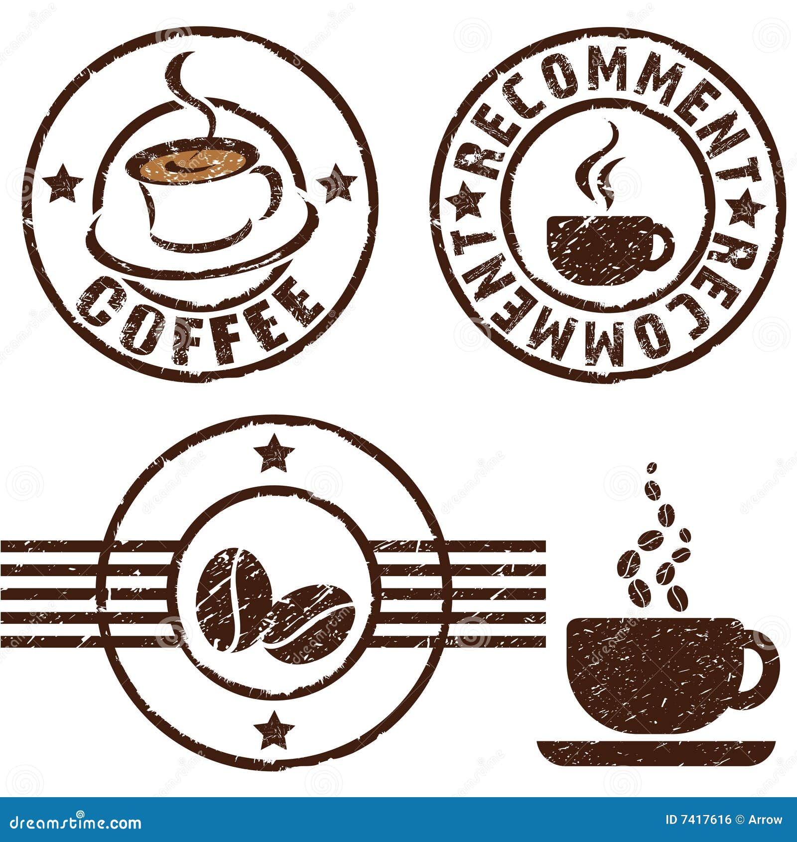 Kaffee-Stempel stock abbildung. Illustration von hotel - 7417616