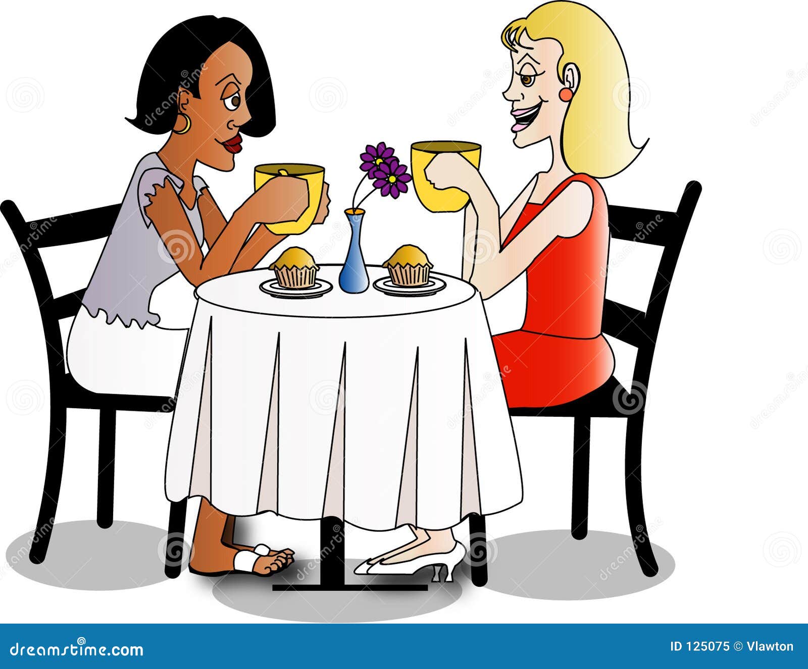 Kaffeepause stock abbildung. Illustration von bruch, muffin - 125075