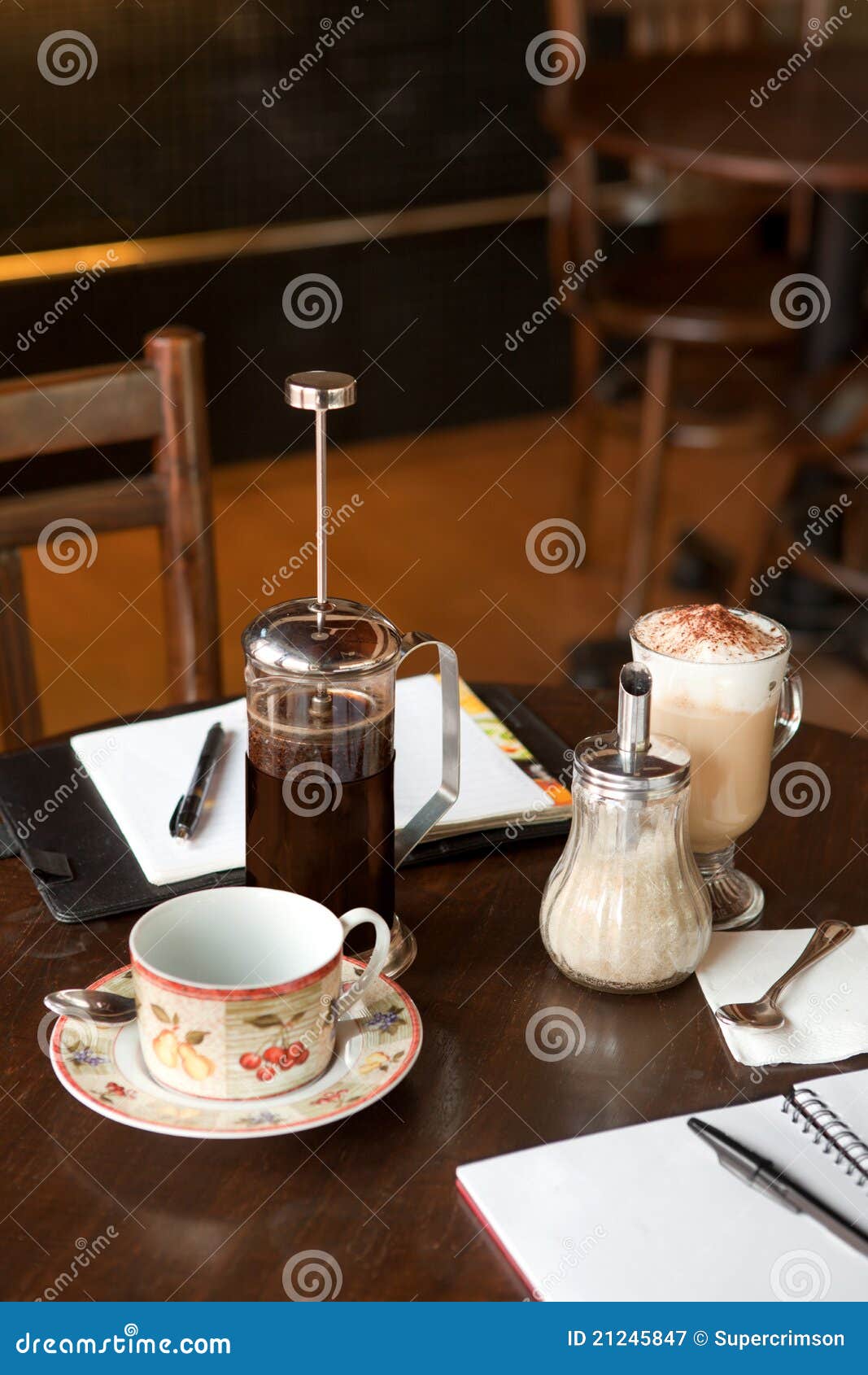 Kaffeepause stockbild. Bild von anmerkungen, feder, kaffee - 21245847
