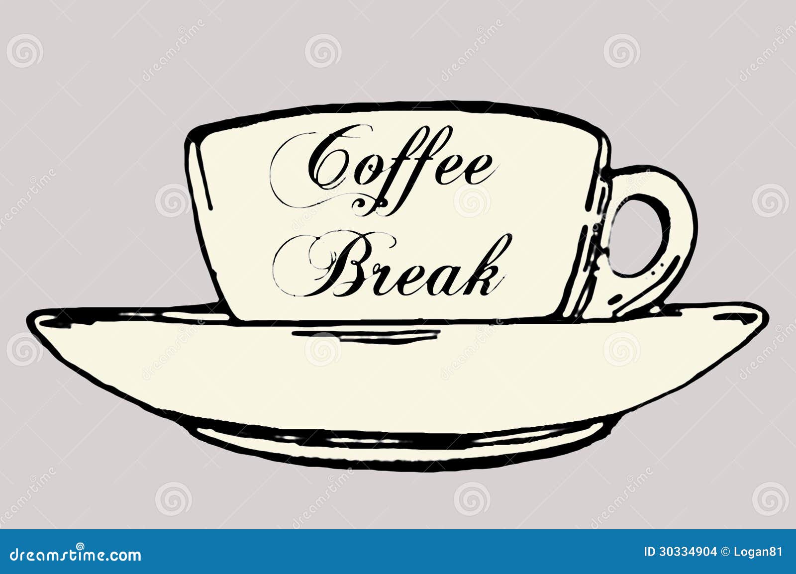 Kaffeepause bunt stock abbildung. Illustration von gaststätte - 30334904