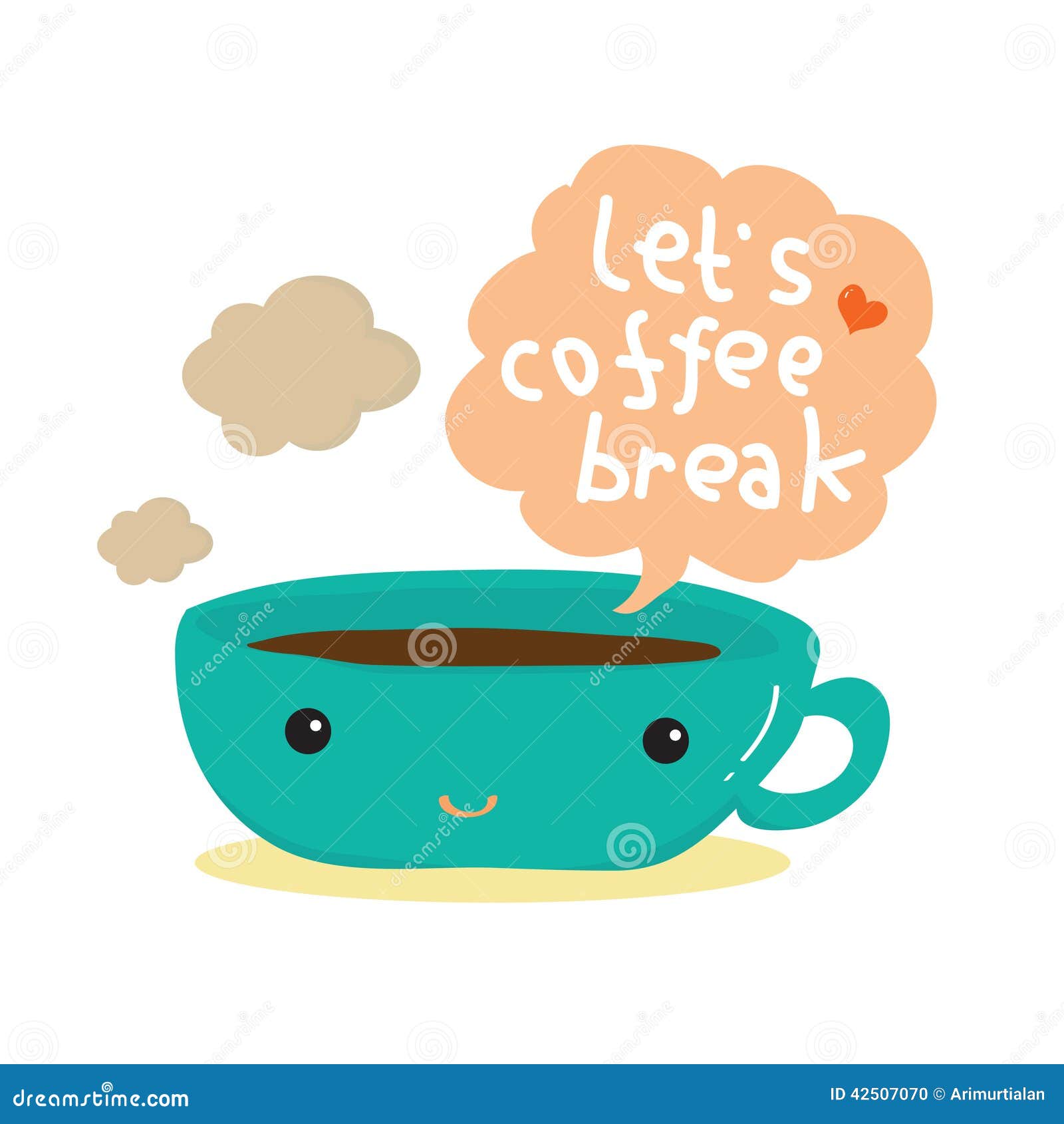 Kaffeepause-Ikonen stock abbildung. Illustration von kaffee - 42507070