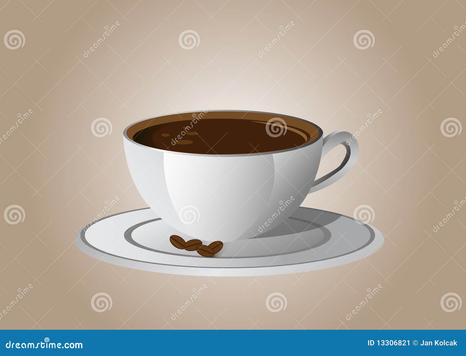 Kaffeetasse stock abbildung. Illustration von schwarzes - 13306821