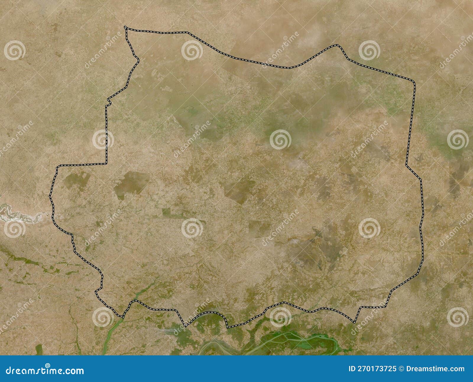 Kaffrine, Senegal. Low-res Satellite. No Legend Stock Illustration ...