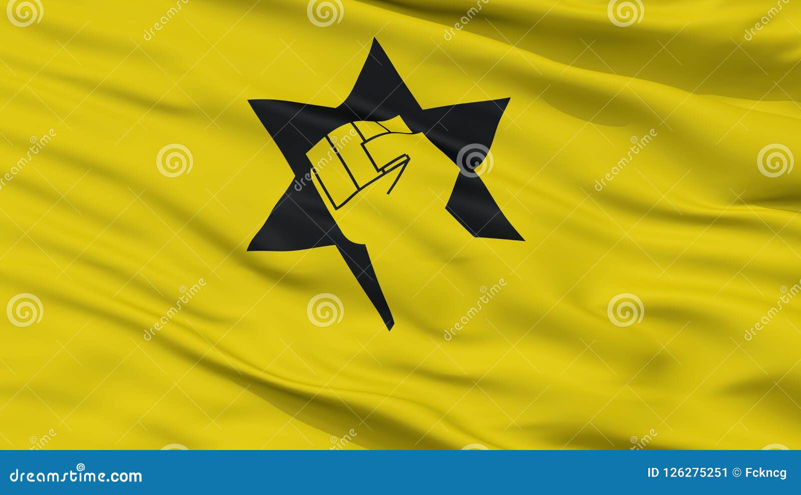 Kah Kahane Flag Closeup View Stock Illustration - Illustration of ...