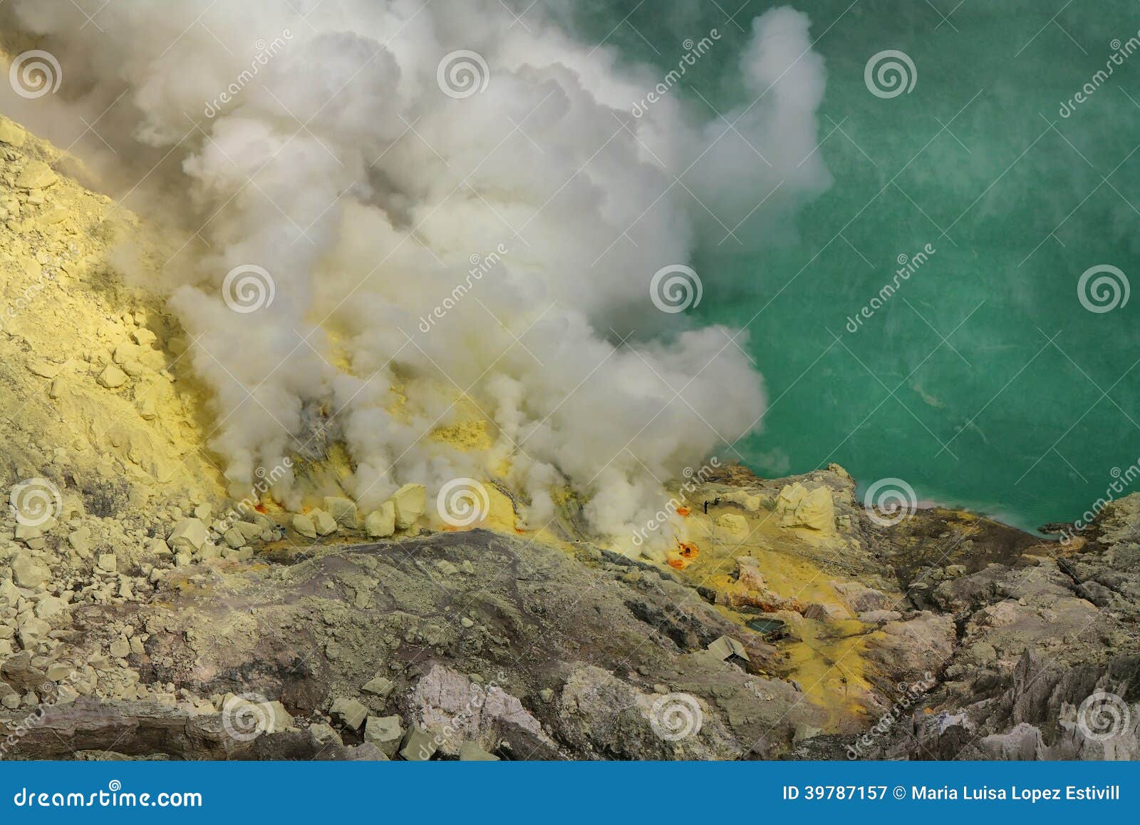 Kahah Ijen overlook stock image. Image of indonesia, condensation ...