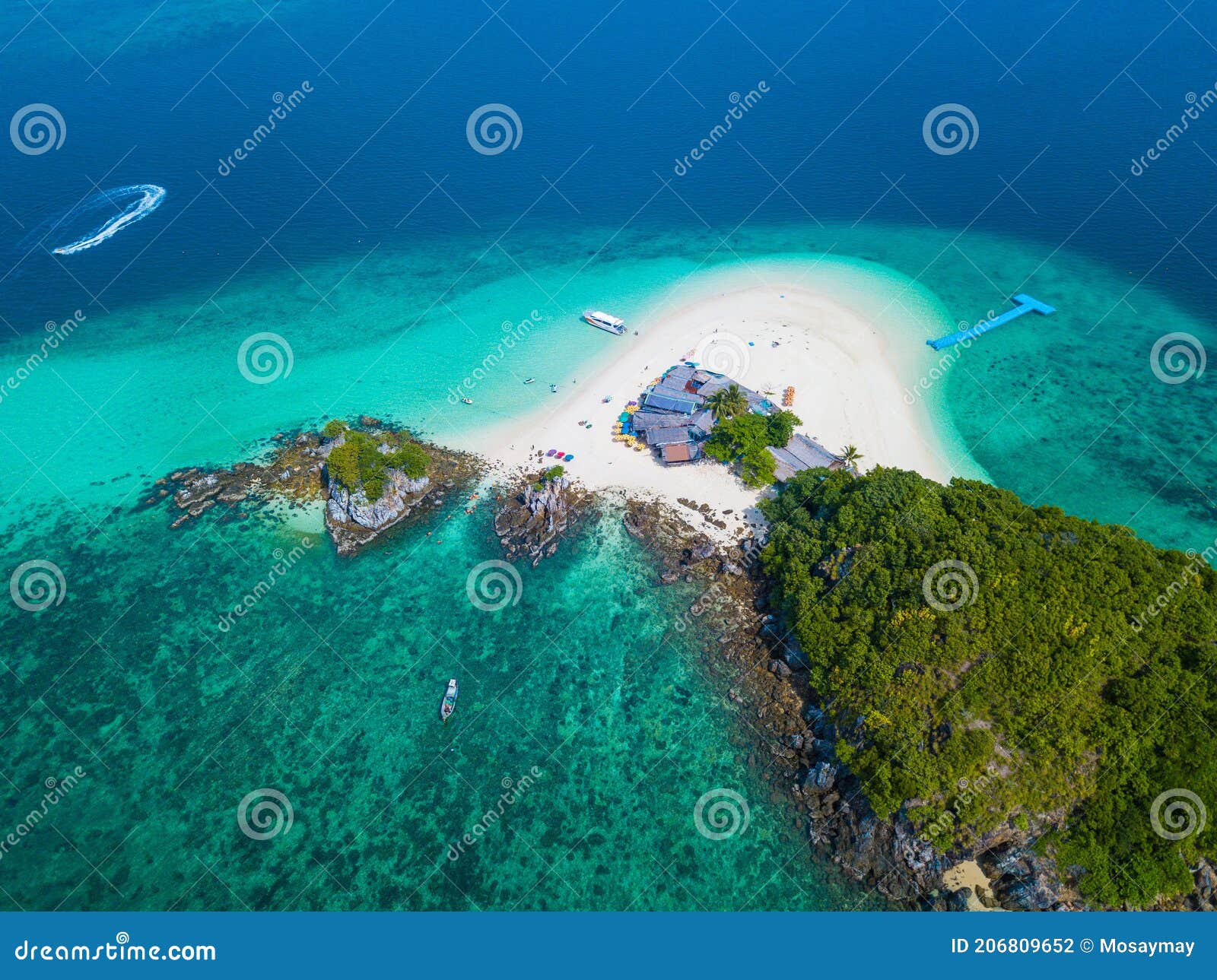 Kai Island Beautiful Beach in Phuket Stock Photo - Image of beach ...