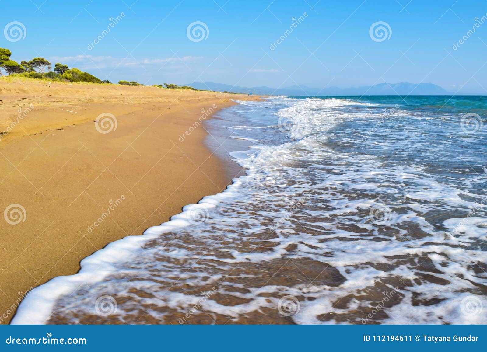 Kaiafas beach, Greece. stock image. Image of long, natural - 112194611