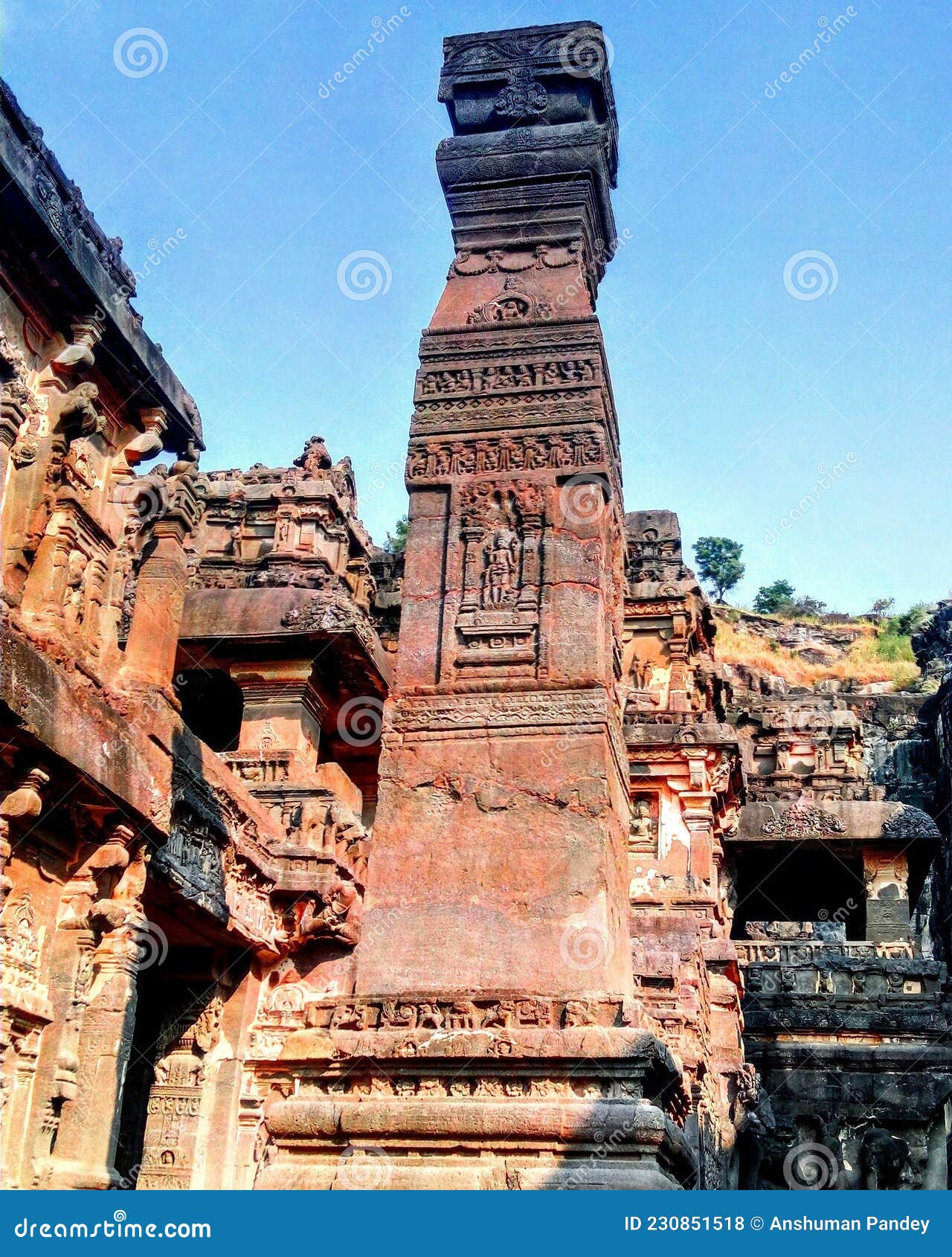 Kailash Temple at Ellora stock photo. Image of shrine - 230851518