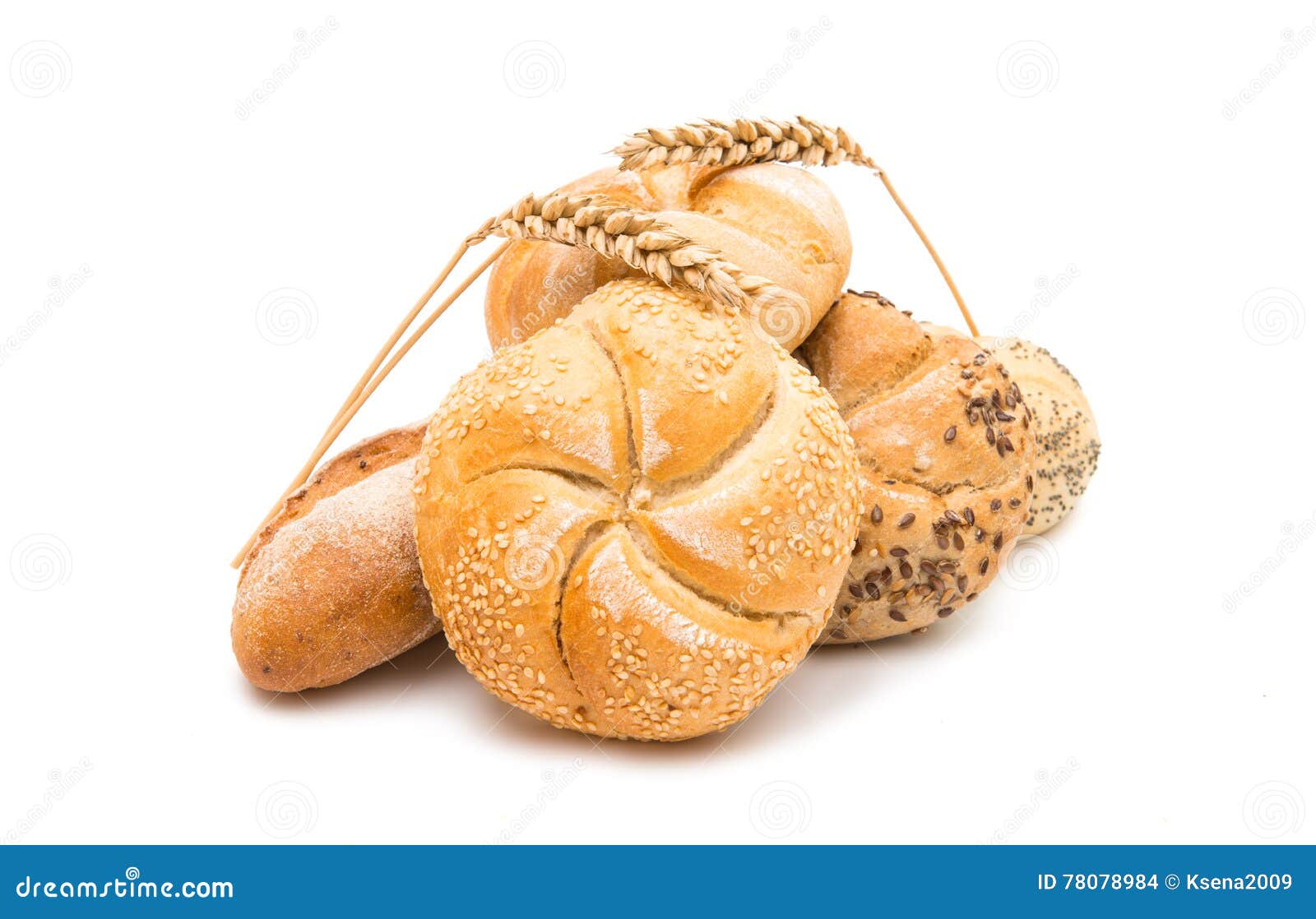 Kaiser bun stock photo. Image of dough, fresh, sesame - 78078984