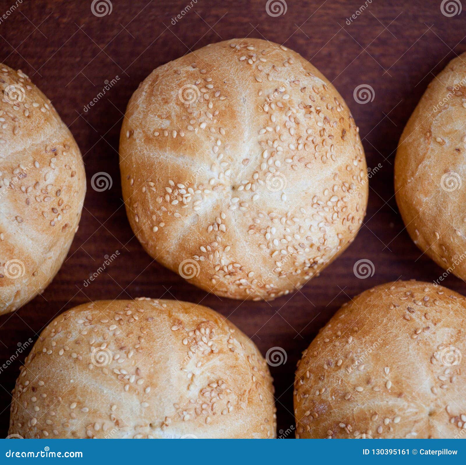 Kaiser Roll Bread Vienna Rolls on a Table Stock Image - Image of diet ...