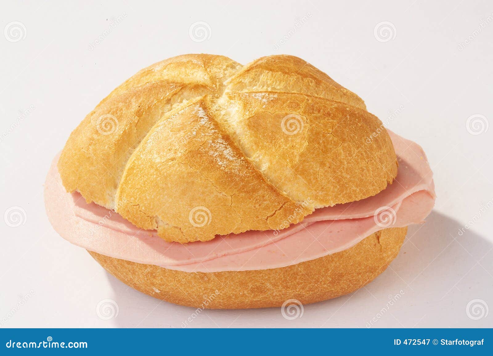 Kaiserroll Mit Einer Wurst - Wurstsemmel Stockbild - Bild von nahrung ...