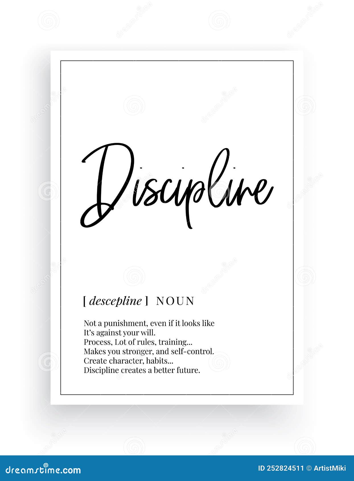 Discipline, Vector, Minimalist Poster Design | CartoonDealer.com #252824511