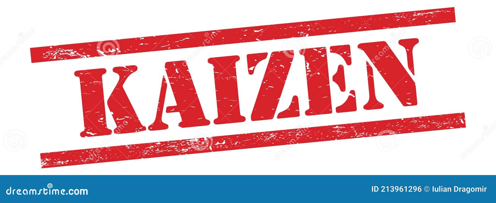 KAIZEN Text on Red Grungy Lines Stamp Stock Illustration - Illustration ...