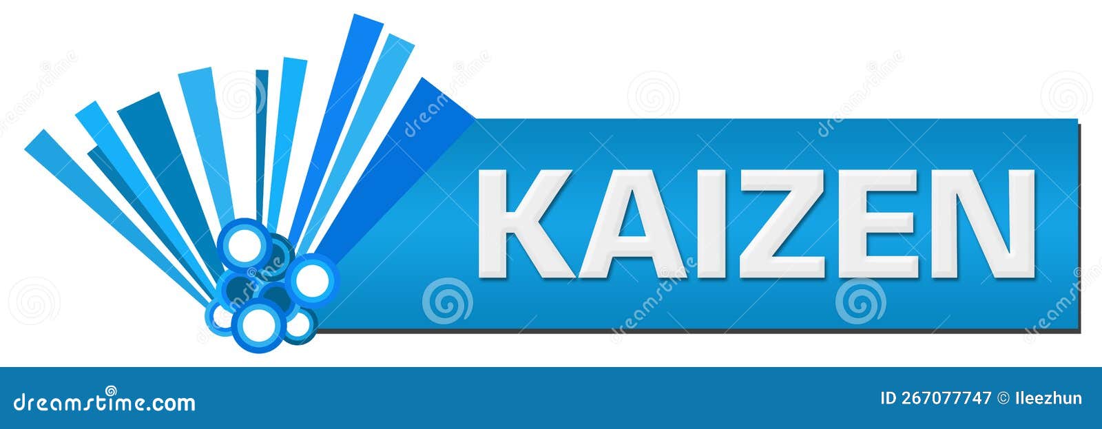 Kaizen Blue Graphical Horizontal Stock Illustration - Illustration of ...