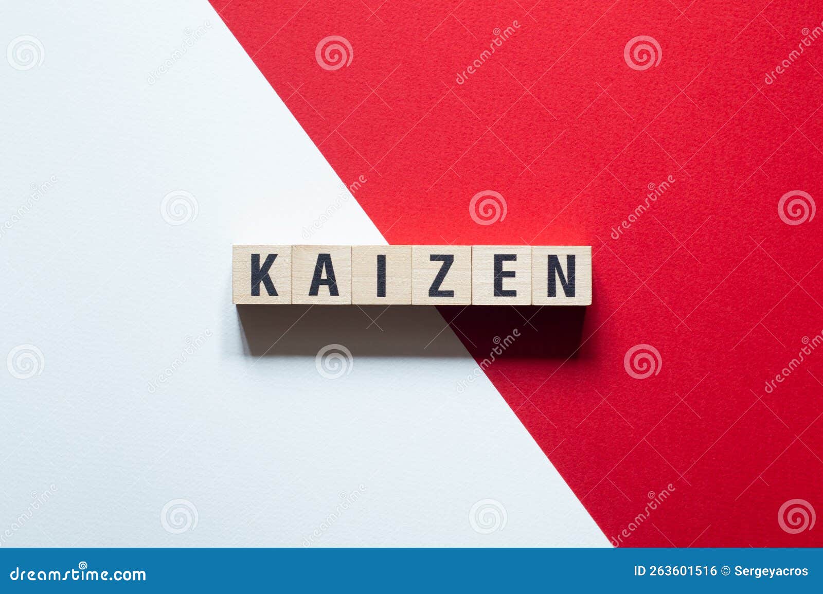 Kaizen Word Written On Wood Block. Kaizen Text On Table, Concept ...