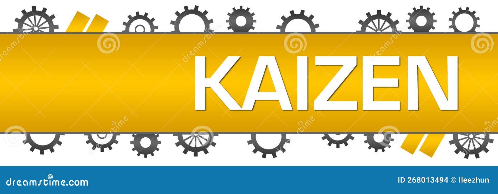 Kaizen Yellow Grey Gears Top Bottom Horizontal Stock Illustration ...